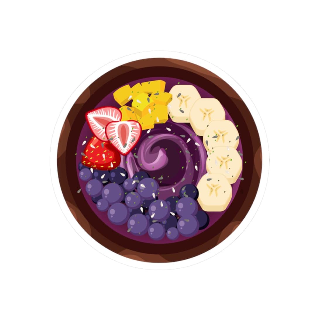 Acai Bowl Sticker - Etsy