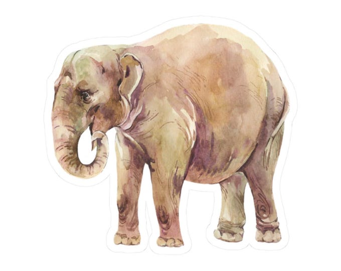 Elephant Sticker - Etsy