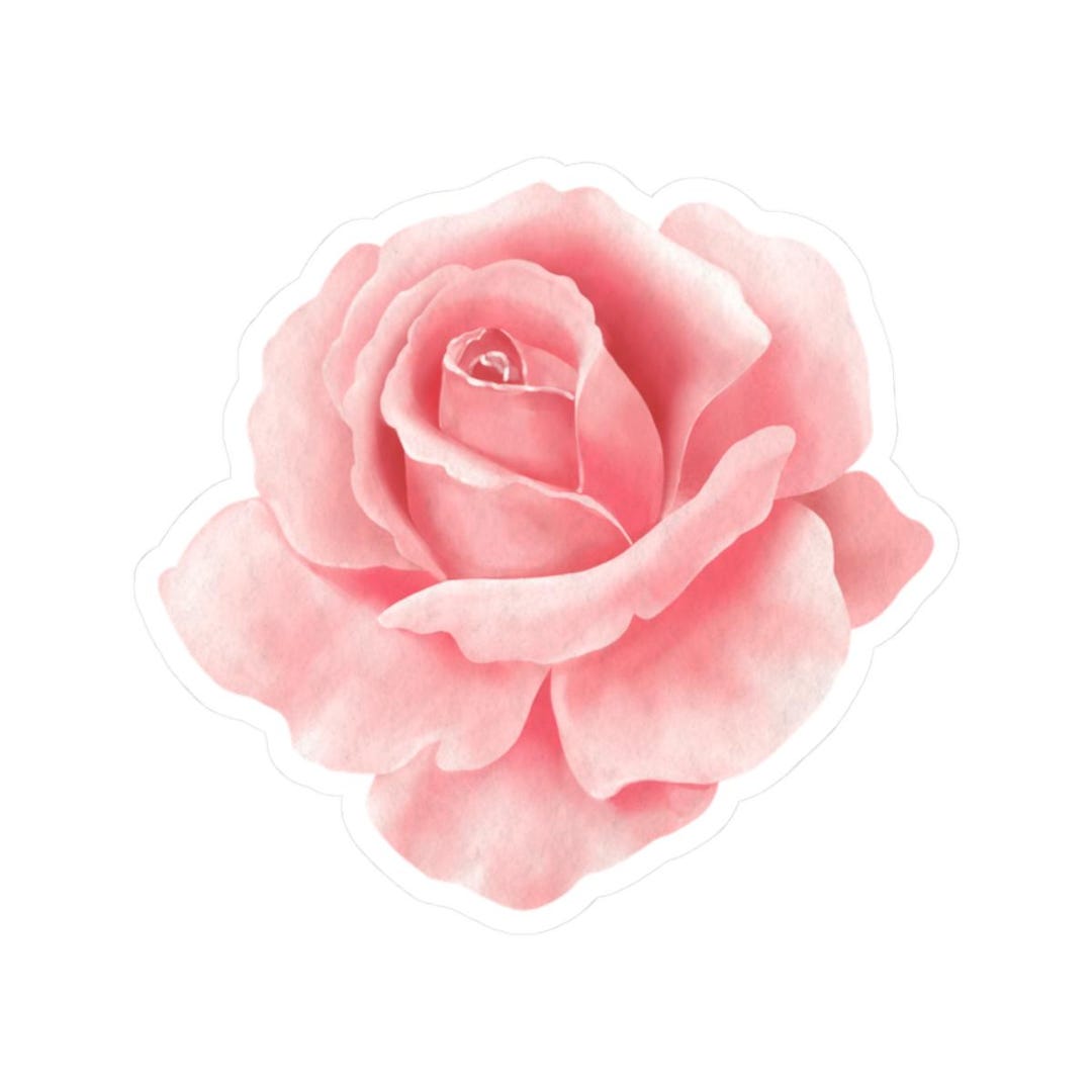 Pink Rose Sticker - Etsy