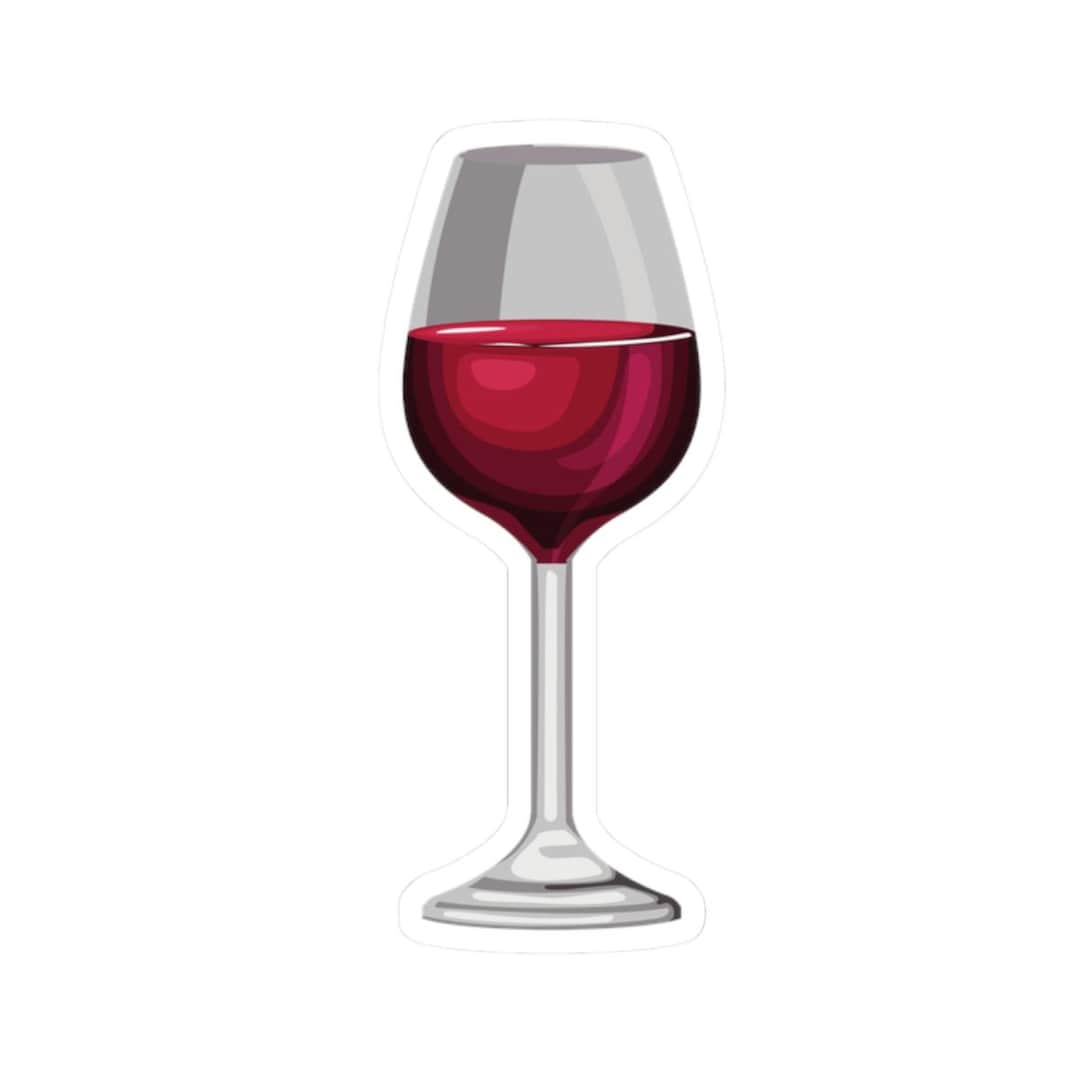 Red Wine Sticker - Etsy