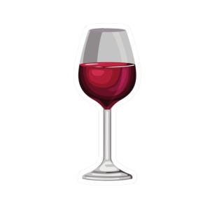 Red Wine Sticker - Etsy