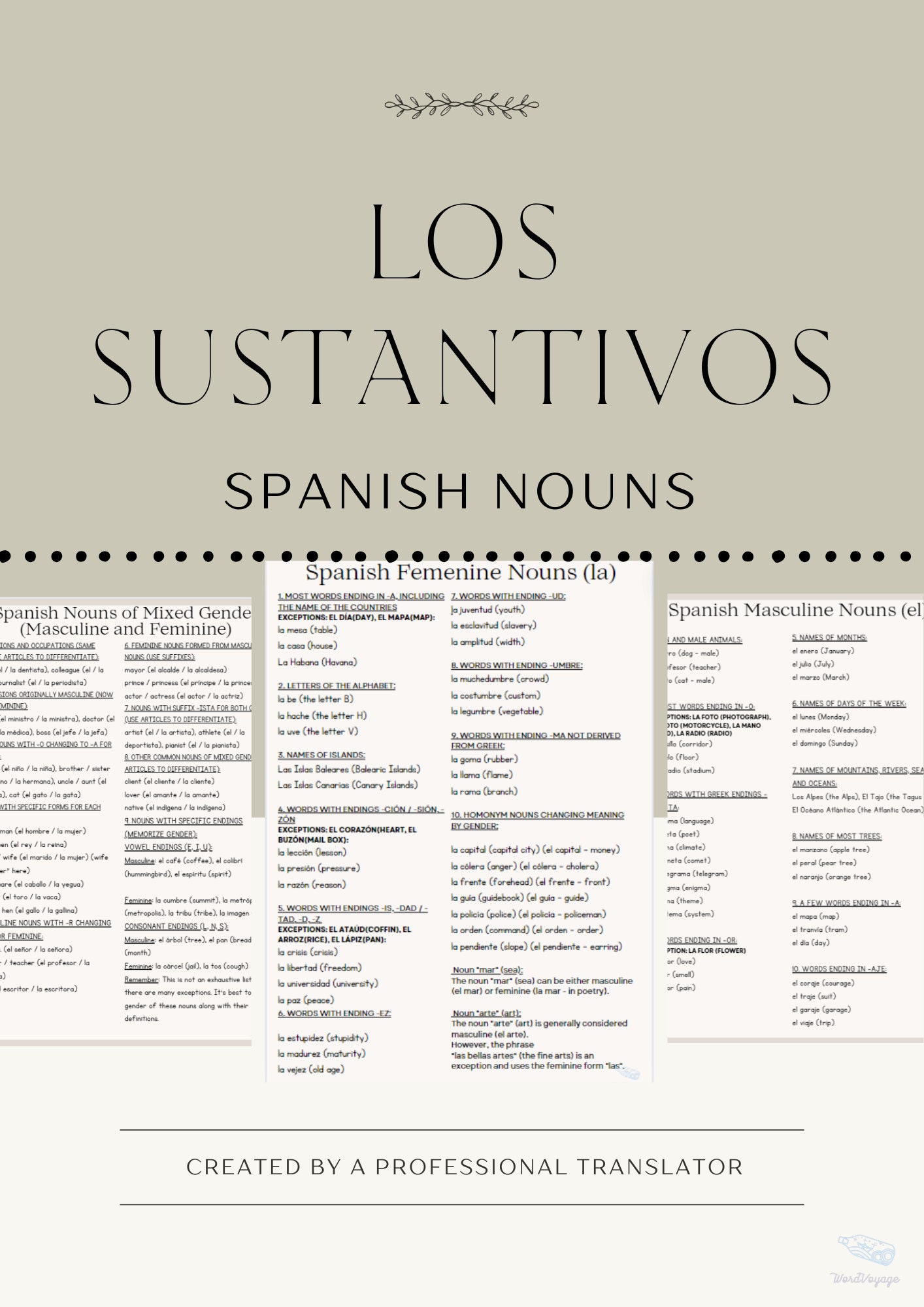 Learn the Genders of Nouns in Spanish With Fun & Easy-to-understand ...