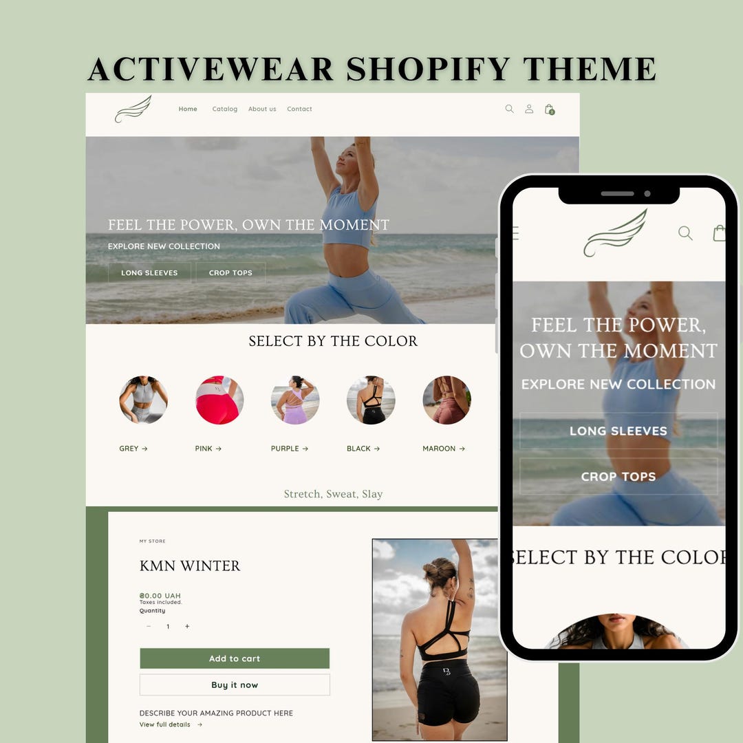 Activewear Shopify Theme Template, Shopify 2.0 Theme Template for ...
