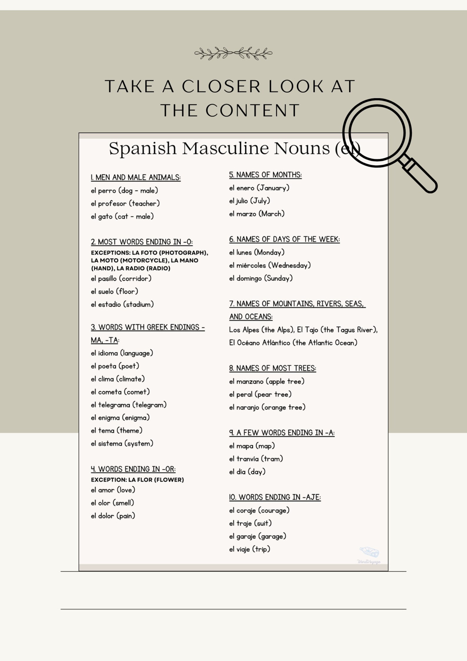Learn the Genders of Nouns in Spanish With Fun & Easy-to-understand ...