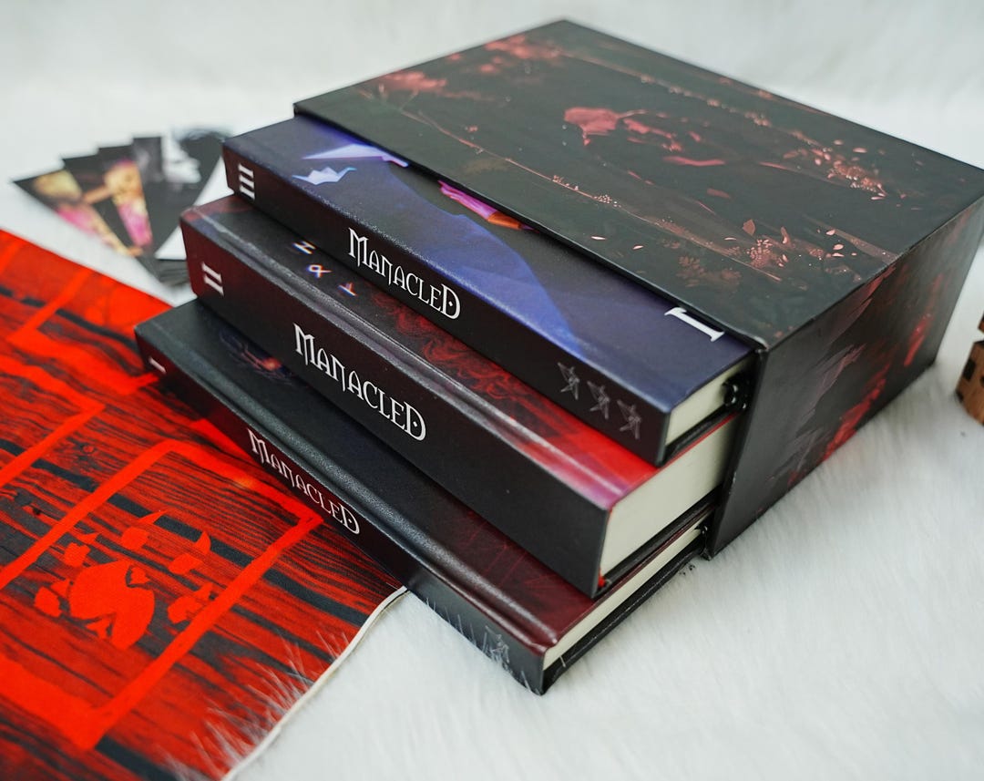 Manacled Hardcover Books . Set 3 Book With Box . Personalized Hardcover ...