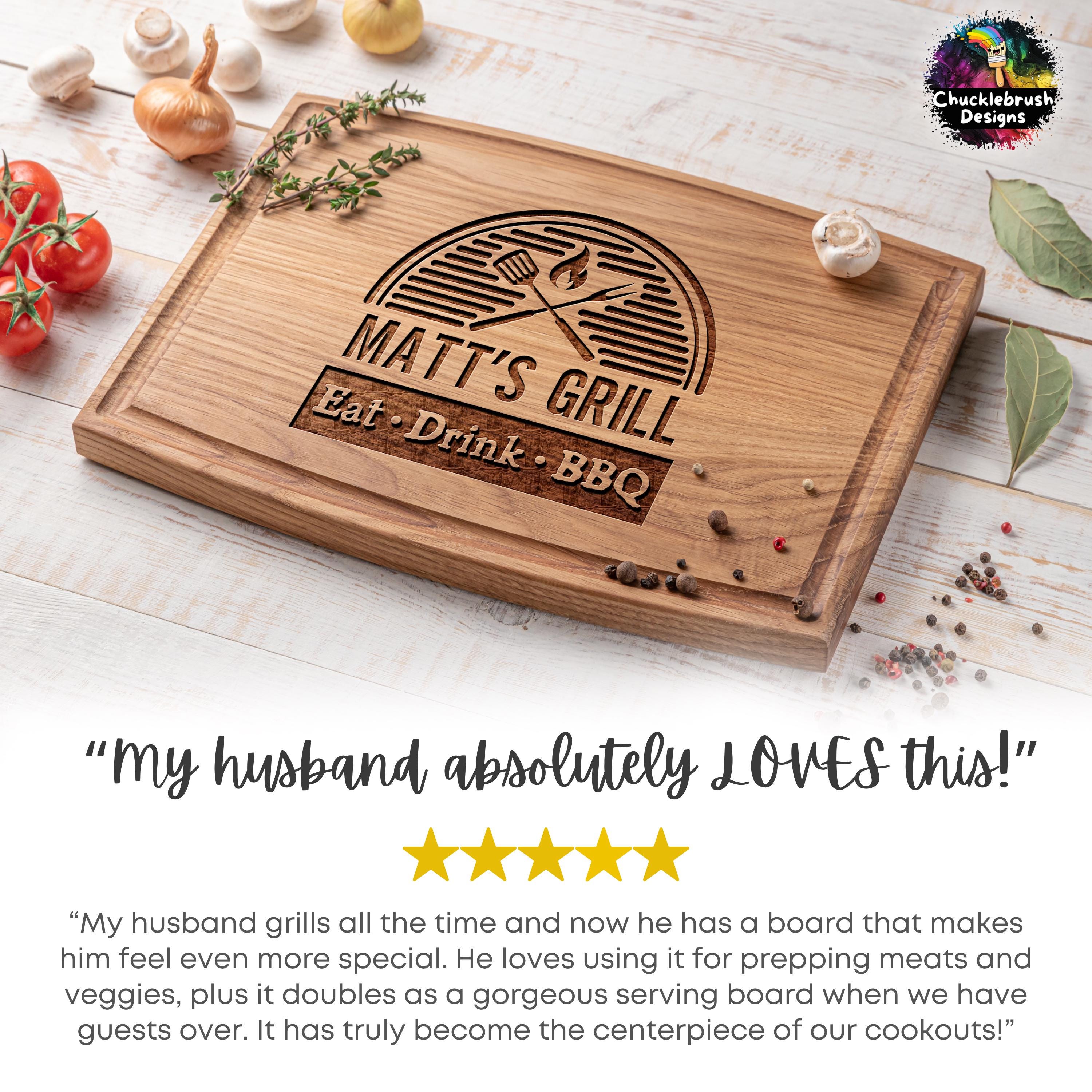 The Grillfather Funny Dad Husband Papa Birthday Gift Custom Cutting ...