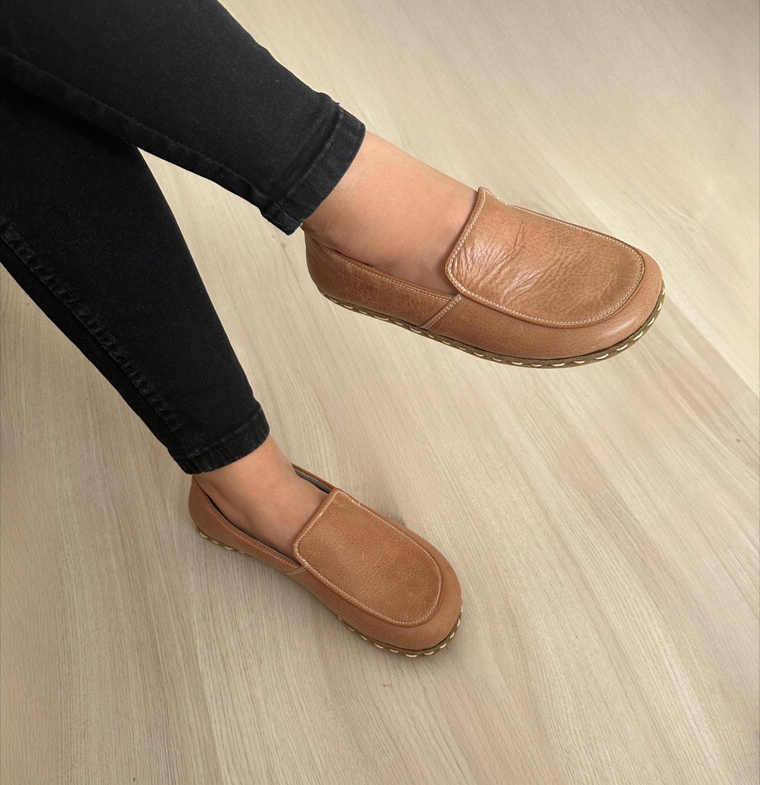 Women Grounding Shoes Classic Brown, Barefoot Shoes Women, Earthing ...