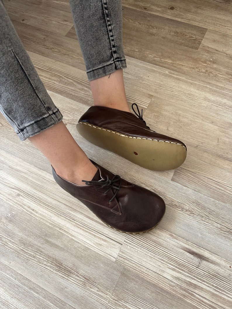 Womens Grounding Shoes Copper Rivets, Leather Sole, Barefoot Shoes ...