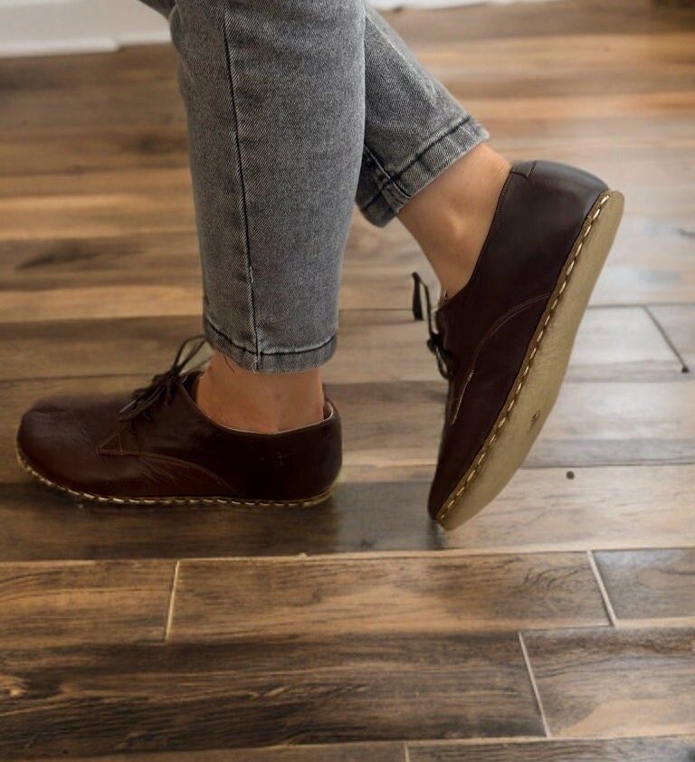 Womens Grounding Shoes Copper Rivets, Leather Sole, Barefoot Shoes ...