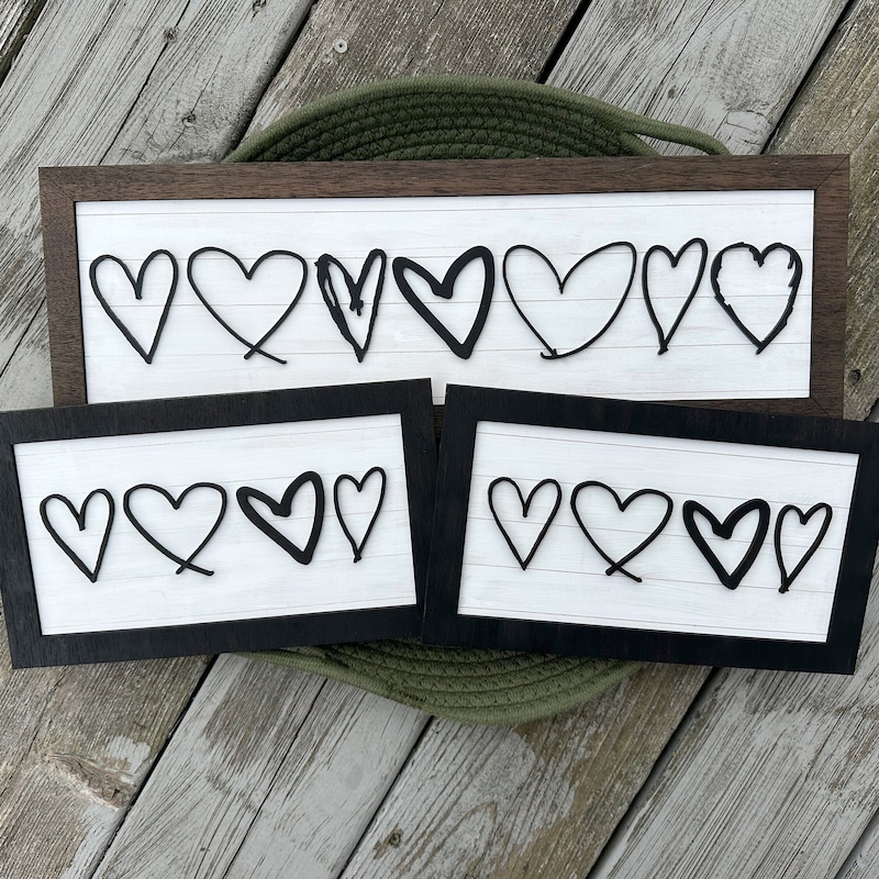 Custom Heart Drawings Sign - Etsy