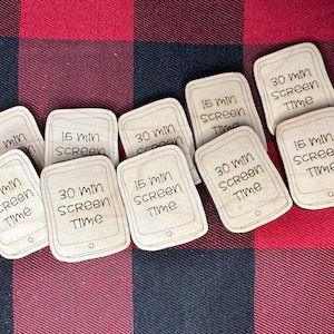 Tablet Screen Time Tokens for Kids Kids Screen Time Tokens - Etsy