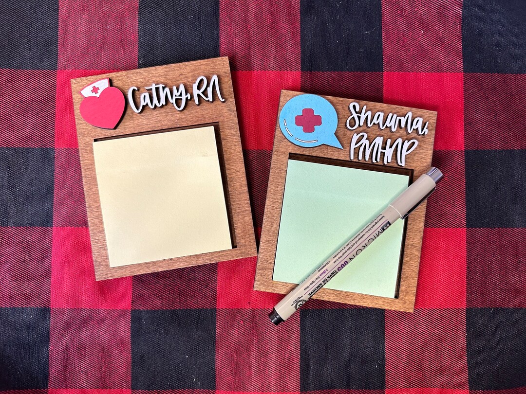 Nurse / Medical Sticky Note Holder | Personalized Nurse Appreciation ...