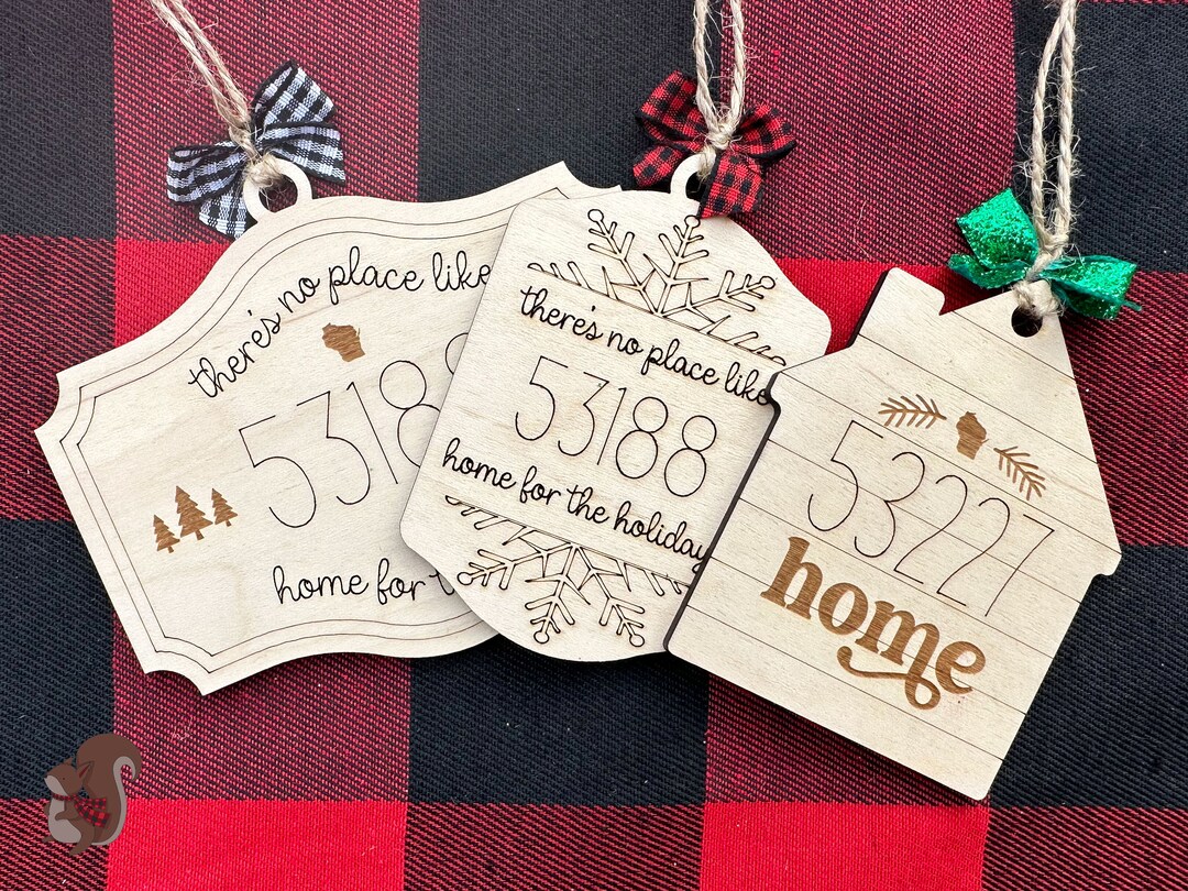 Home for the Holidays Zip Code Ornament - Etsy