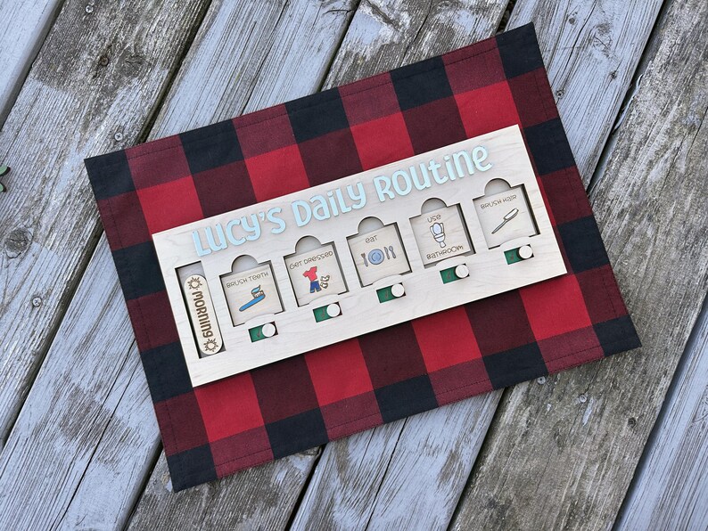 Personalized Kids Daily Routine Chart: Interactive Task Tracker - Etsy