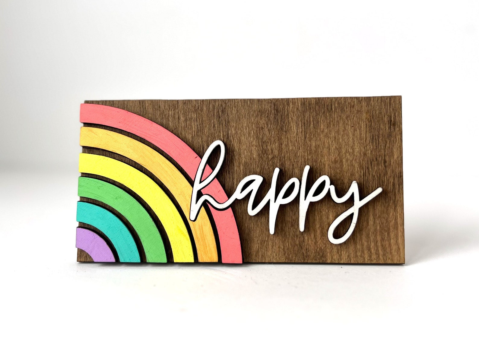 Personalized Rainbow Name Sign: Laser Cut Nursery Decor - Etsy