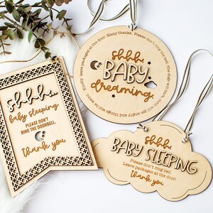 Shhh Sleeping Baby Door Hanger Sign - Etsy