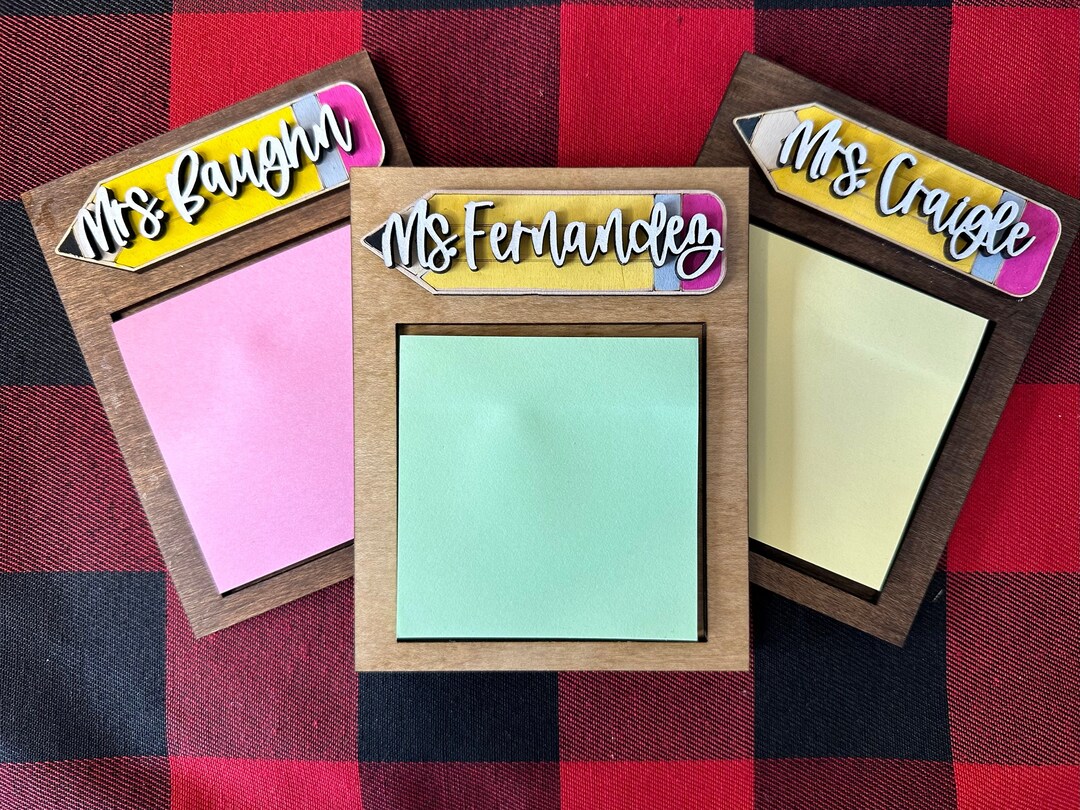 Teacher Sticky Note Holder, Teacher Appreciation Gift, Teacher Gifts ...