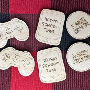 Tablet Screen Time Tokens for Kids Kids Screen Time Tokens - Etsy