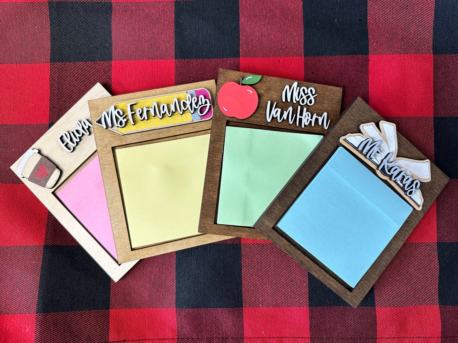 Personalized Sticky Note Holder, Teacher Appreciation Gift, Teacher ...
