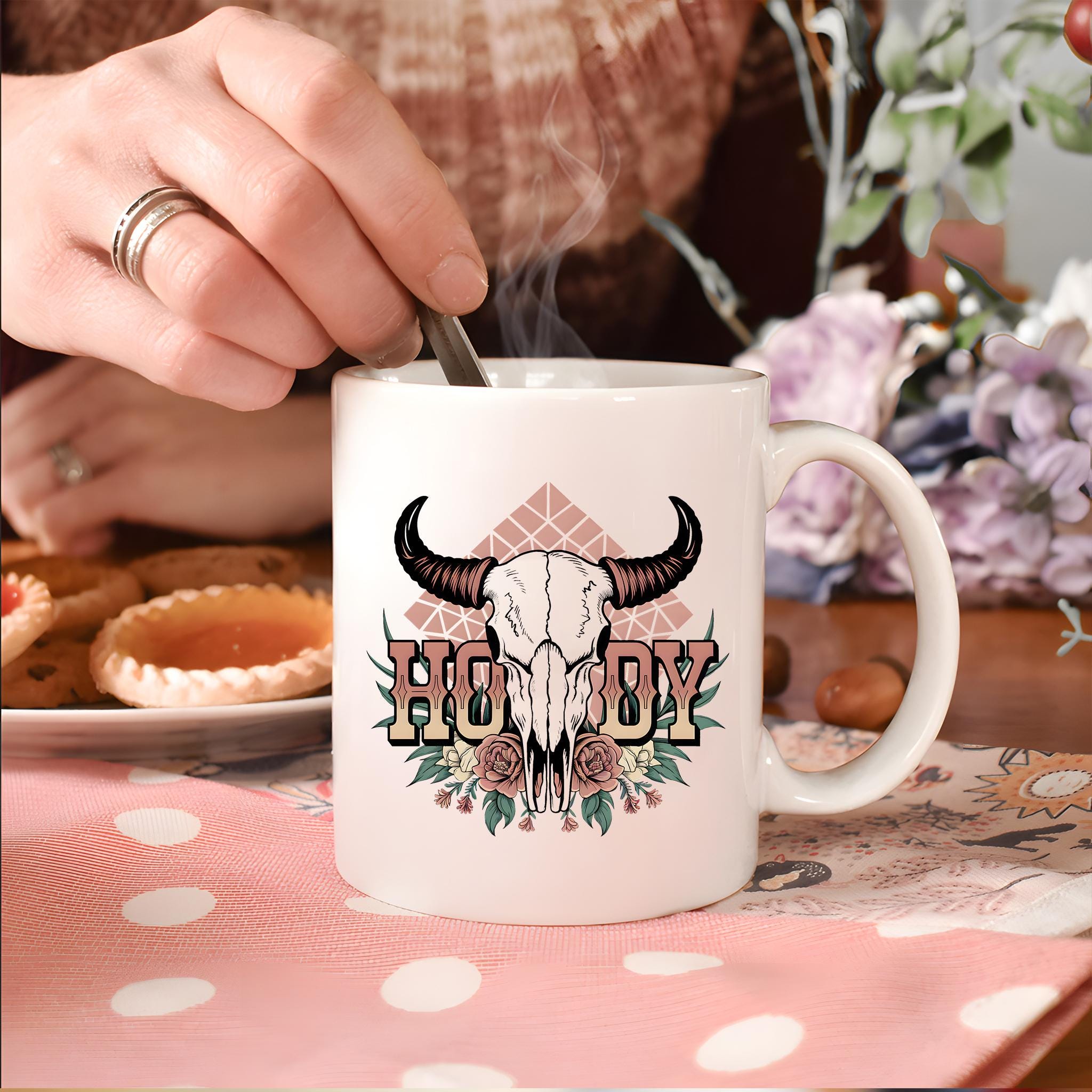 Howdy PNG – Retro Western Cow Skull Psd – Cowgirl Svg Eps Pdf Jpg ...