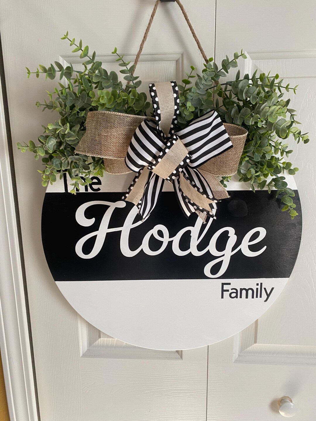 Custom Family Name Welcome Sign. Front Door Decor. Front Door Hanger ...