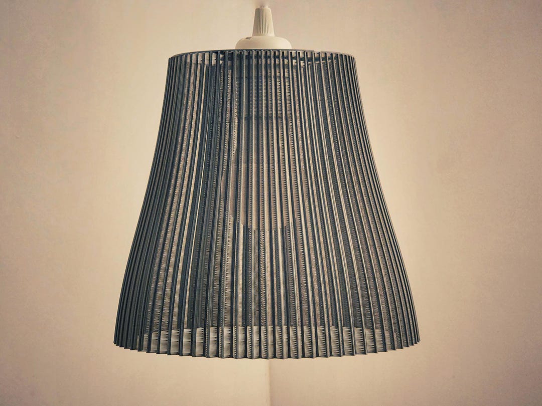 3D Printed Pendant Light Shade: Modern String Art, Sustainable PLA ...