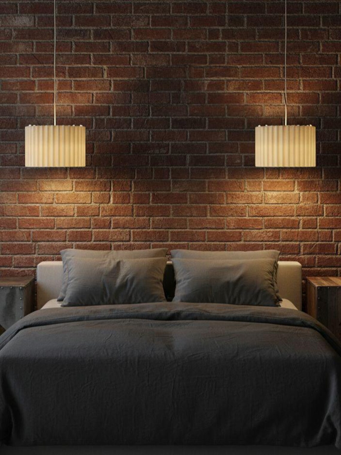 3D Printed PLA Wavy Lamp Shade, Mid-century Modern Pendant Light ...