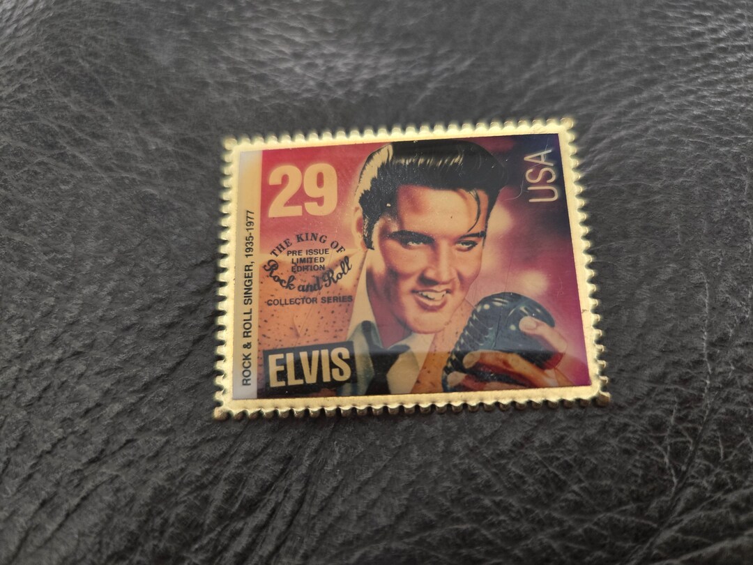 1992 Elvis Postage Stamp Pins - Etsy
