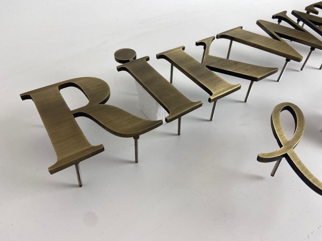 Raised Metal Letters, Business Logo Signs, Floating Logo Sign, Custom ...