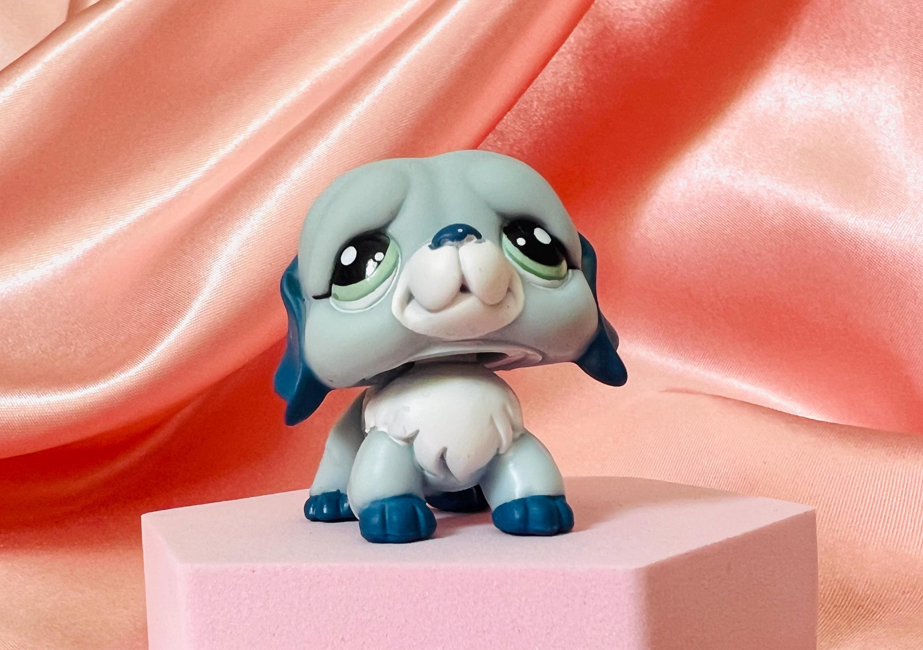LPS Littlest Pet Shop Authentic Blue St. Bernard Dog 1087 / Vintage ...