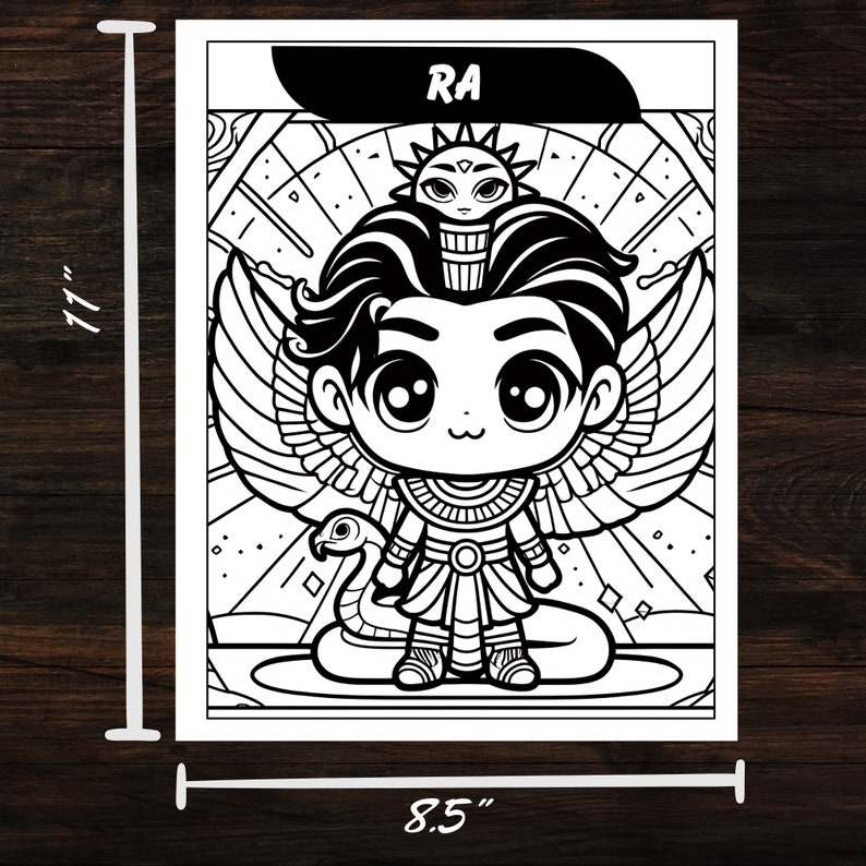 Egyptian Gods and Goddesses Chibi Characters Coloring Pages: 50 ...