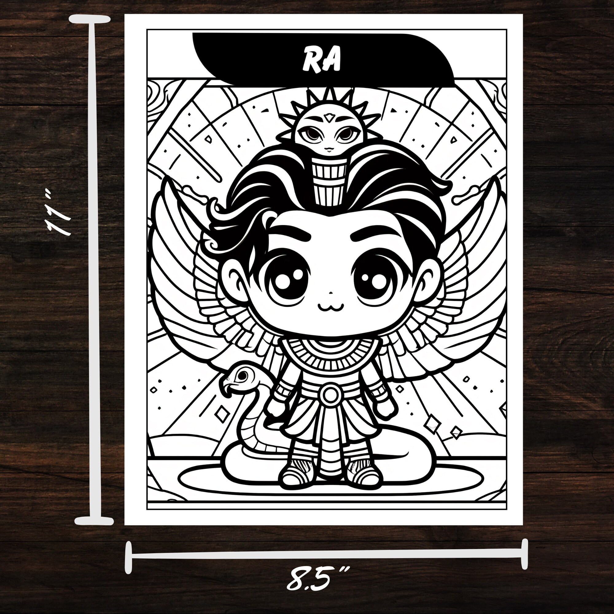 Egyptian Gods and Goddesses Chibi Characters Coloring Pages: 50 ...