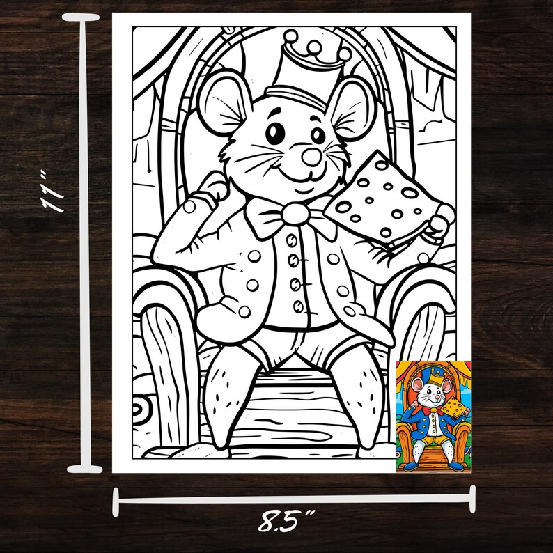 Delicious Cheese Mouse Adventure Coloring Book: 50 Coloring Pages of ...