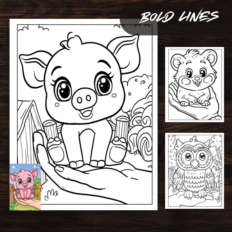 Cute Animals in Hands Coloring Book: 50 Fun Coloring Pages Adorable ...