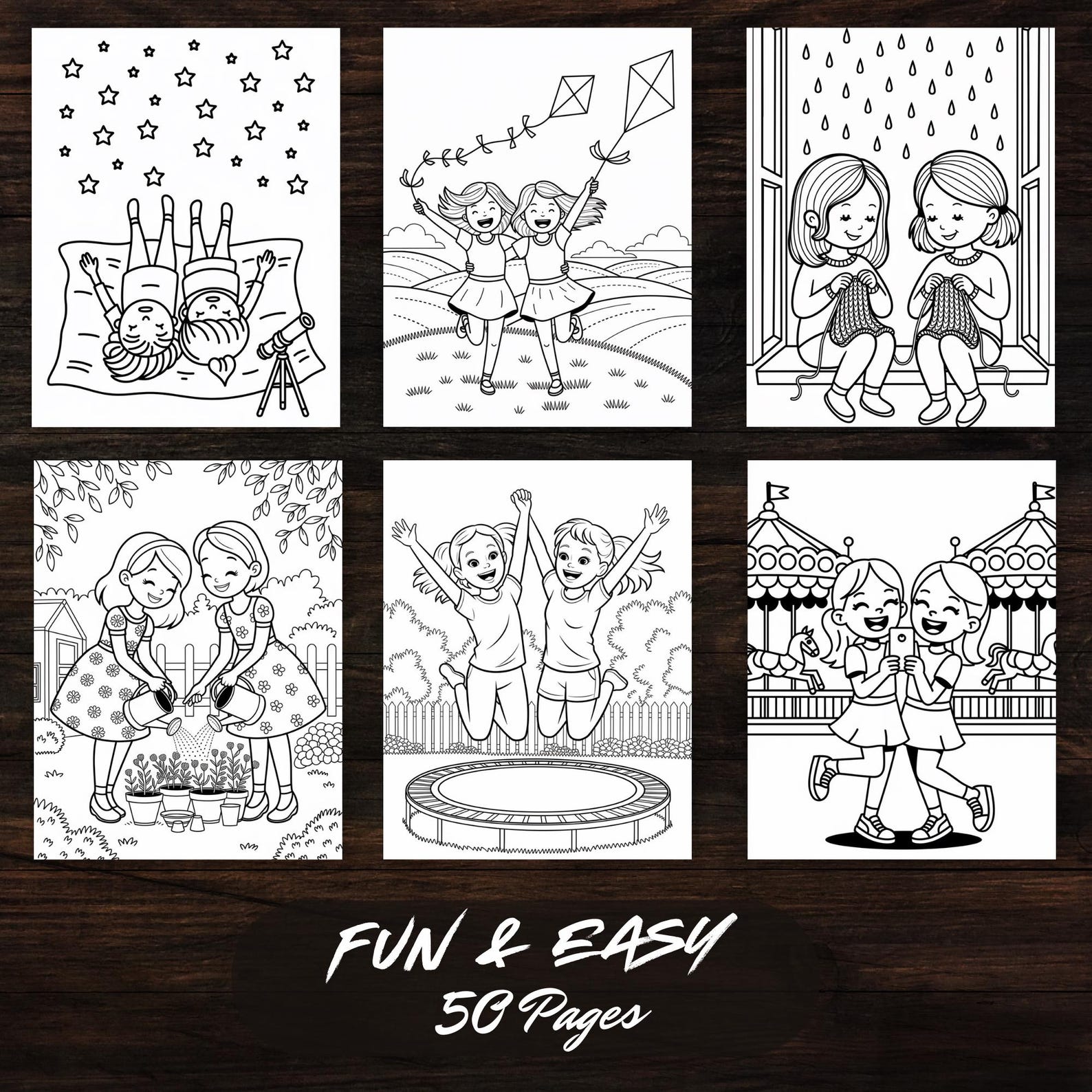 My Besties Coloring Book: 50 Coloring Pages as Besties Gifts of Daily ...