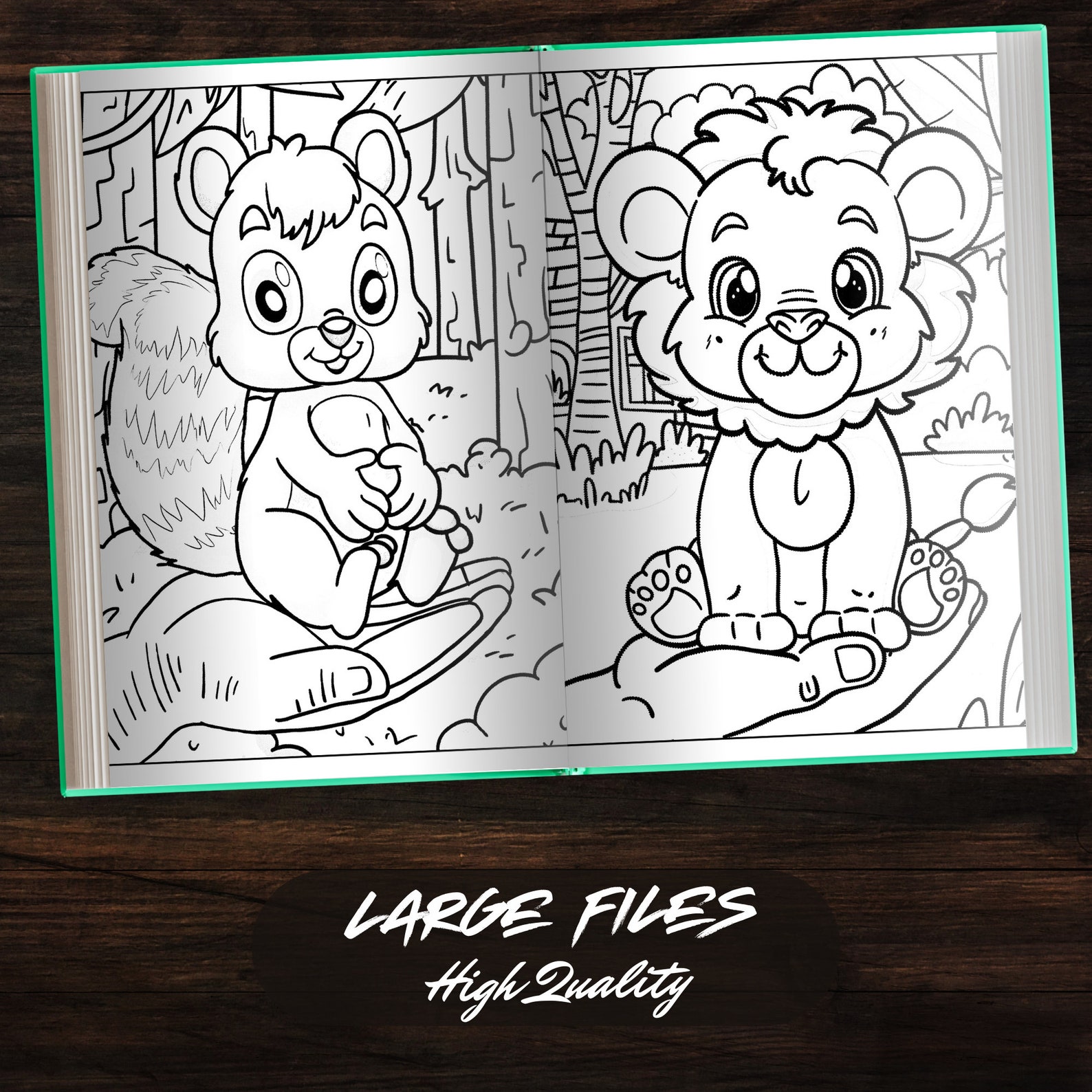Cute Animals in Hands Coloring Book: 50 Fun Coloring Pages Adorable ...
