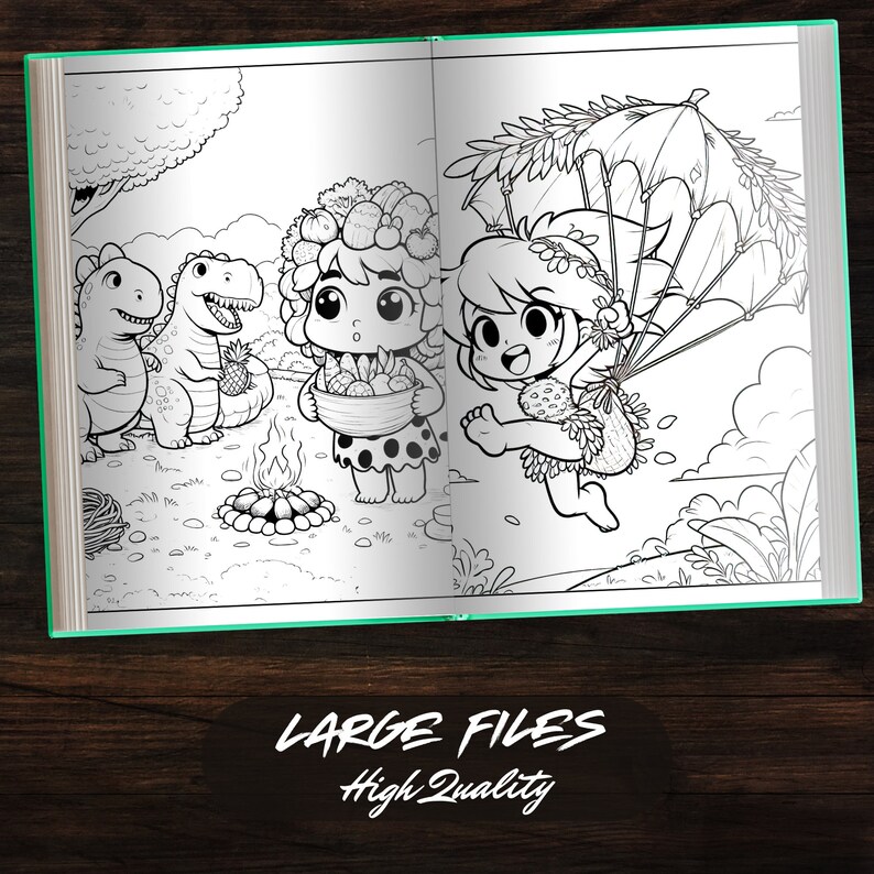 Prehistoric Life Fun Coloring Pages: 50 Coloring Sheets Digital ...