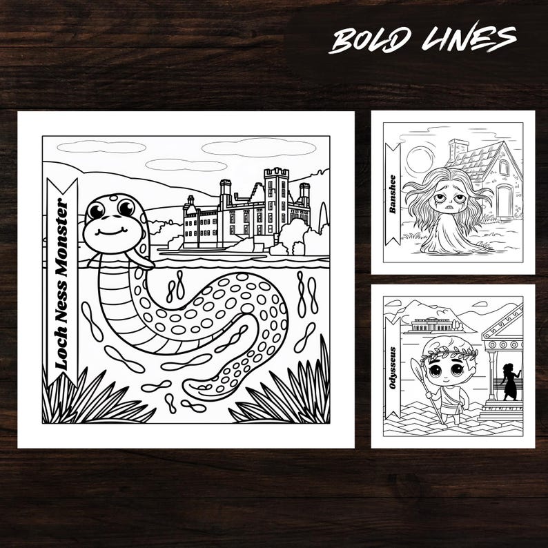 Around the World Legends Chibi Coloring Book: 50 Fantasy Coloring Pages ...