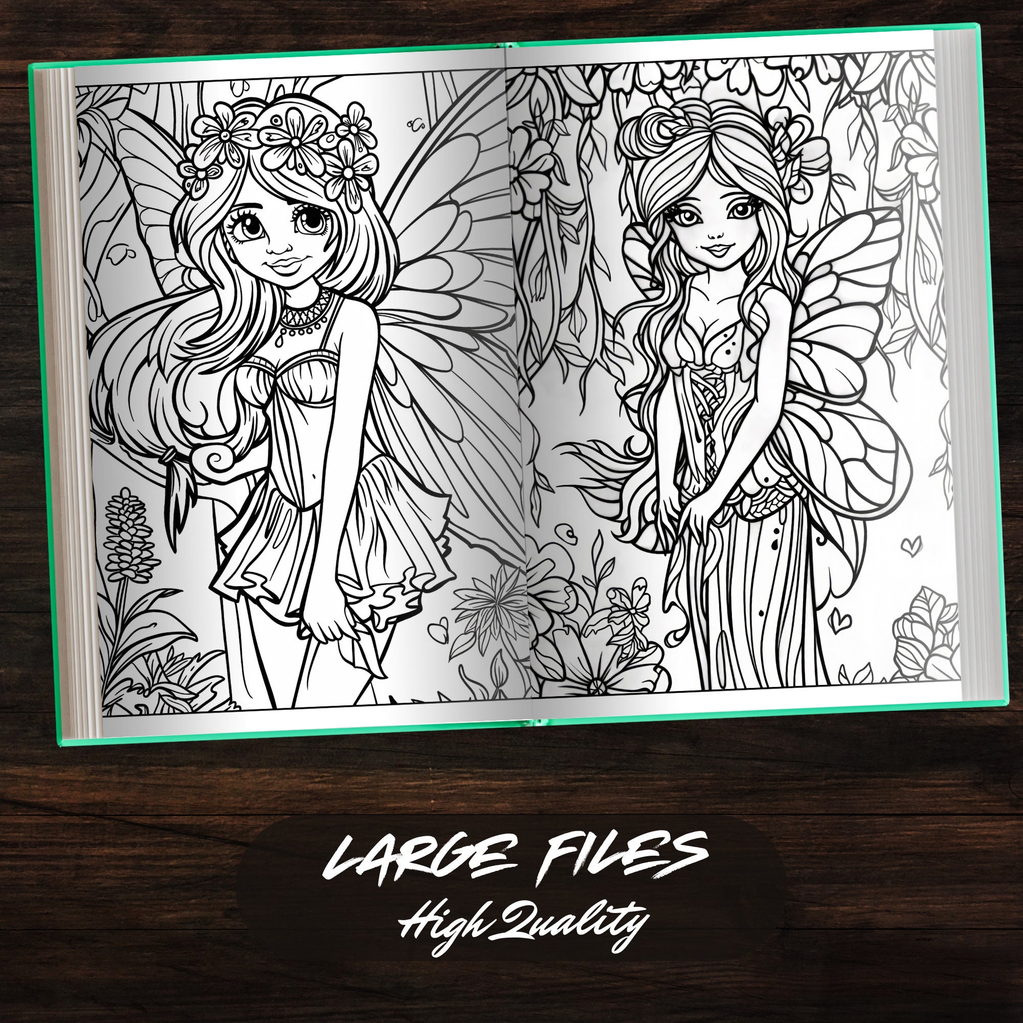 Beautiful Forest Fairies Coloring Book: 50 Fairy Wings and Enchanted ...