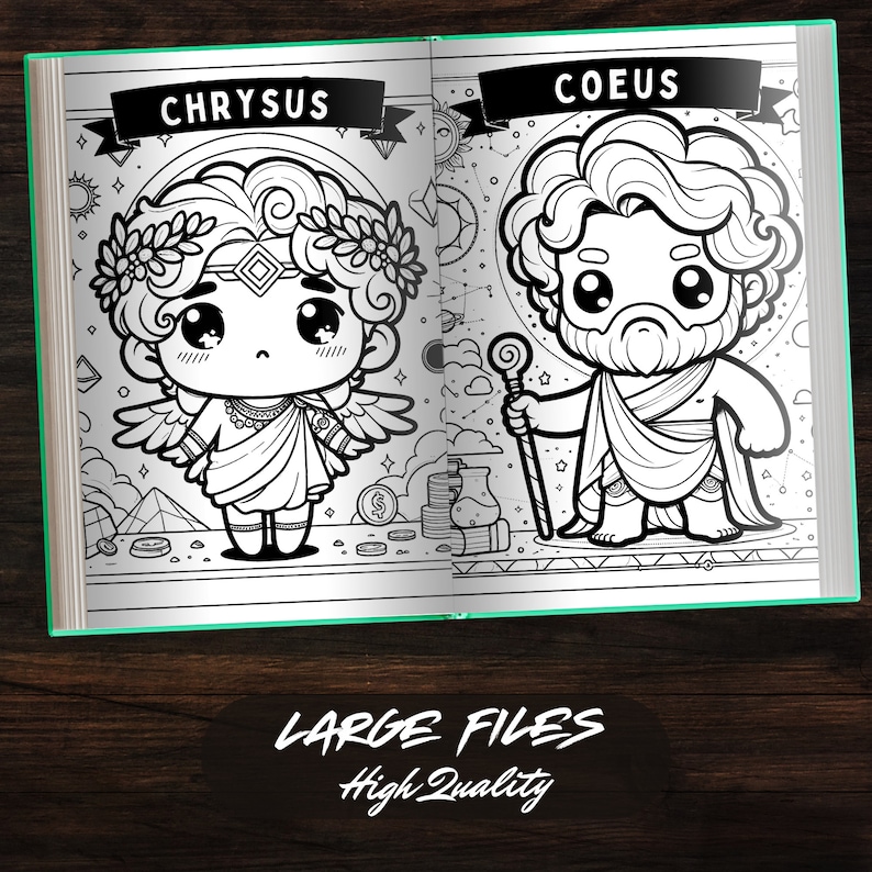 Chibi Style Greek Mythology Coloring Book: 50 Coloring Pages of Greek ...