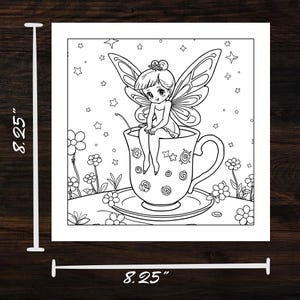 Tea Cup Fairy Coloring Book: 50 Coloring Pages of Miniature Fairies in ...