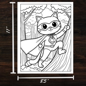 Cute Safari Superhero Animals Coloring Book: 50 Bold and Easy Coloring ...