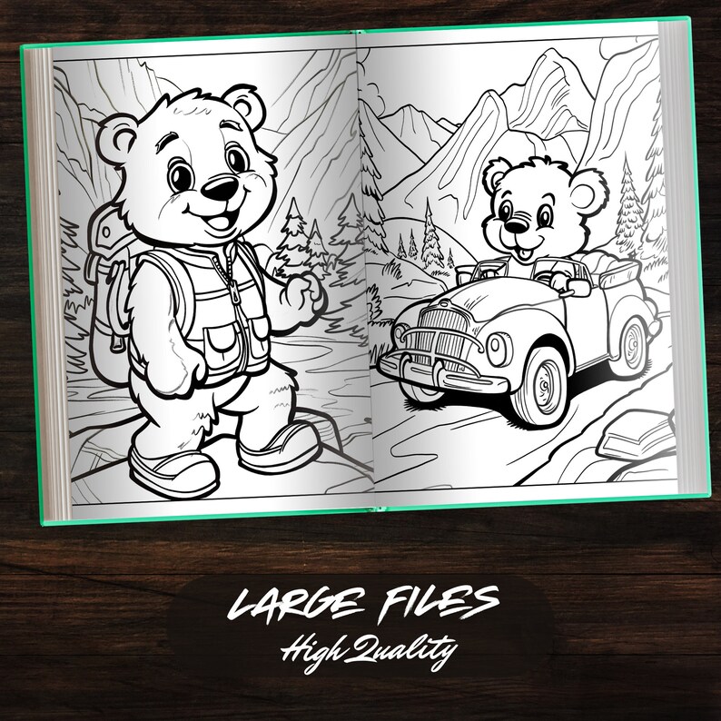 Teddy Bear Adventures Awaits Coloring Book: 50 Around the World Cute ...