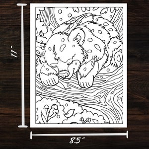 Sleeping Animals Coloring Book: 50 Cute Wildlife Coloring Pages ...