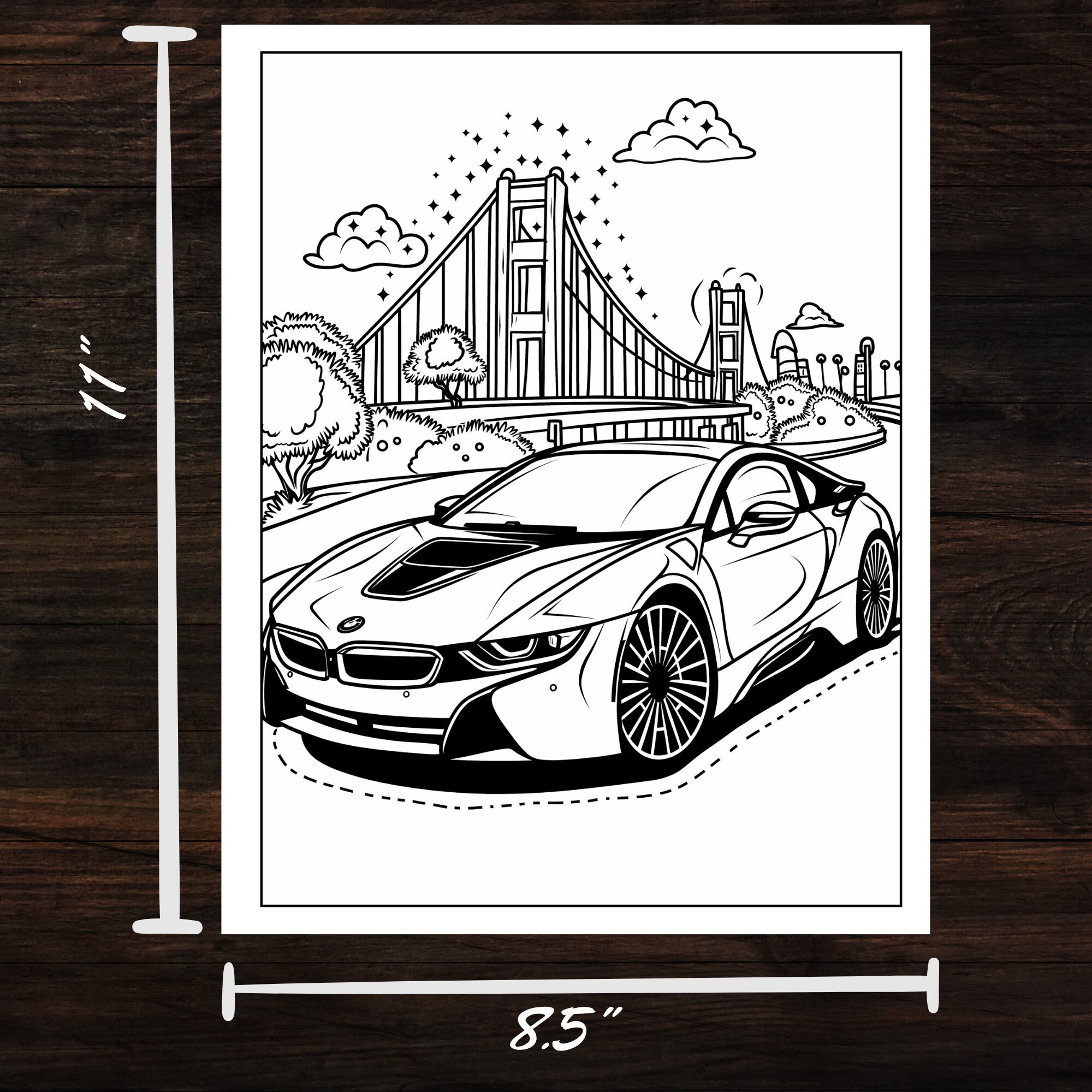 Car Parade Coloring Book: 50 Coloring Pages Luxury Cars & Classic Cards ...