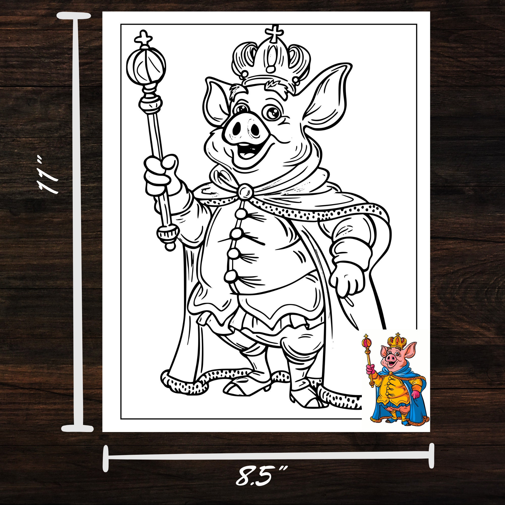 Animals Royal Portrait Coloring Book: 50 Coloring Pages of Regal Cute ...