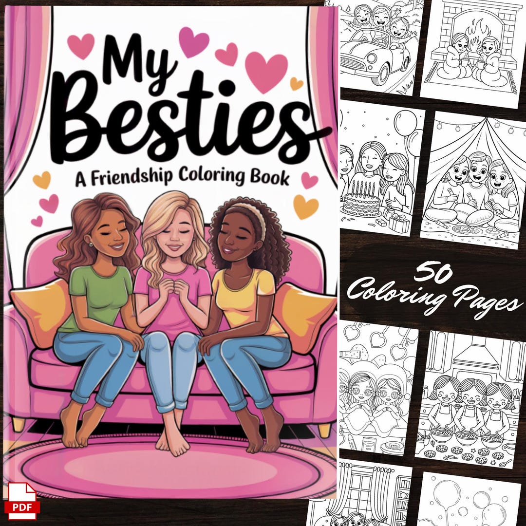 My Besties Coloring Book: 50 Coloring Pages as Besties Gifts of Daily ...