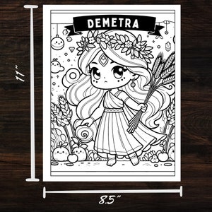 Chibi Style Greek Mythology Coloring Book: 50 Coloring Pages of Greek ...