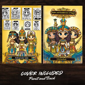 Egyptian Gods and Goddesses Chibi Characters Coloring Pages: 50 ...