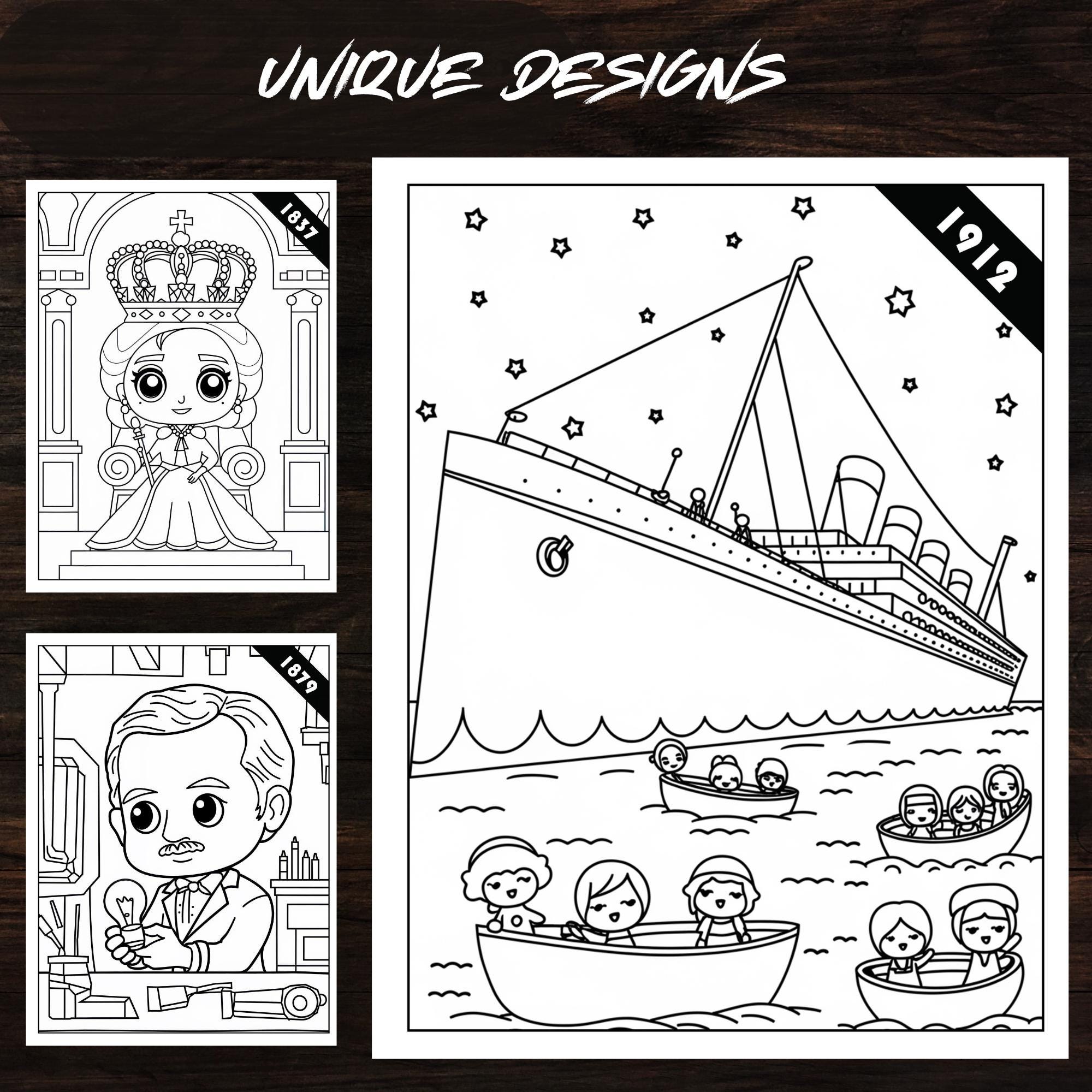 Historical Precious Moments Kawaii Coloring Book: 50 Important Events ...